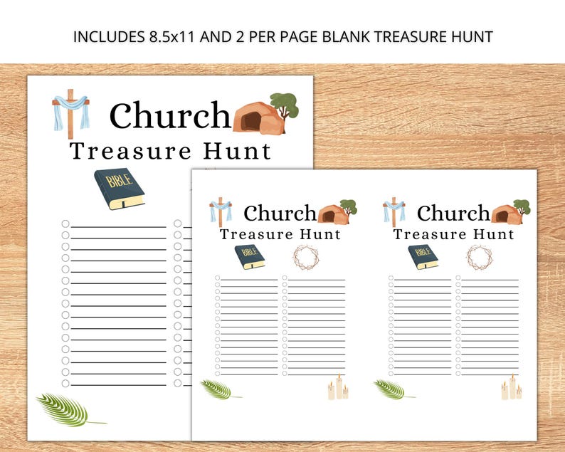 Church Scavenger Hunt for Kids, Church Treasure Hunt, Sunday School ...