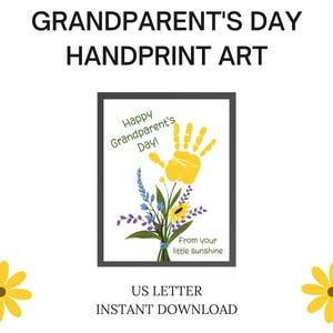 Mother's Day Handprint Craft, Grandparent's Day Handprint Art ...