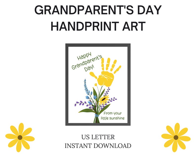 Mother's Day Handprint Craft, Grandparent's Day Handprint Art ...