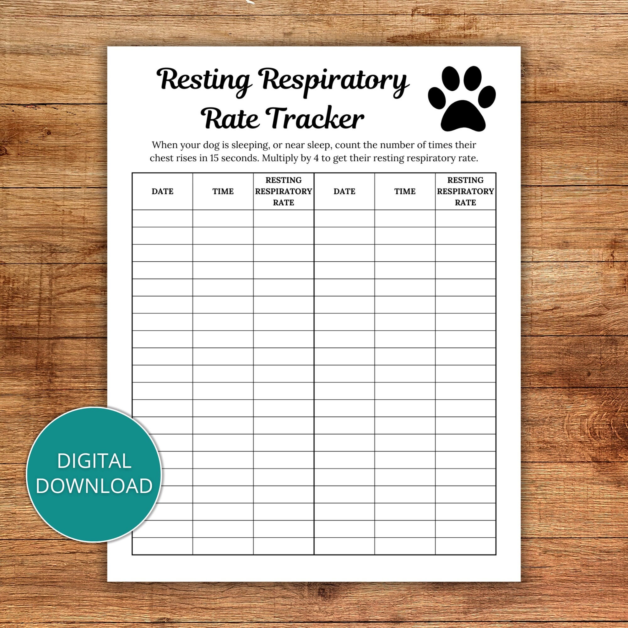 Dog Resting Respiratory Rate Tracker, Resting Respiratory Tracker for ...