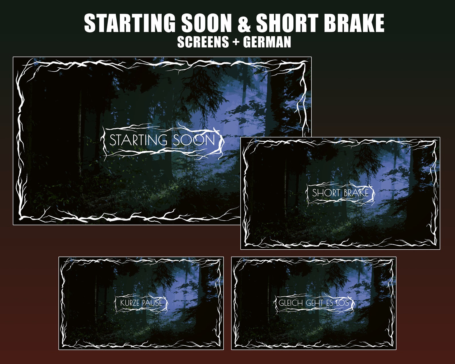 The Forest Stream Overlay Pack / Twitch / Youtube - Etsy