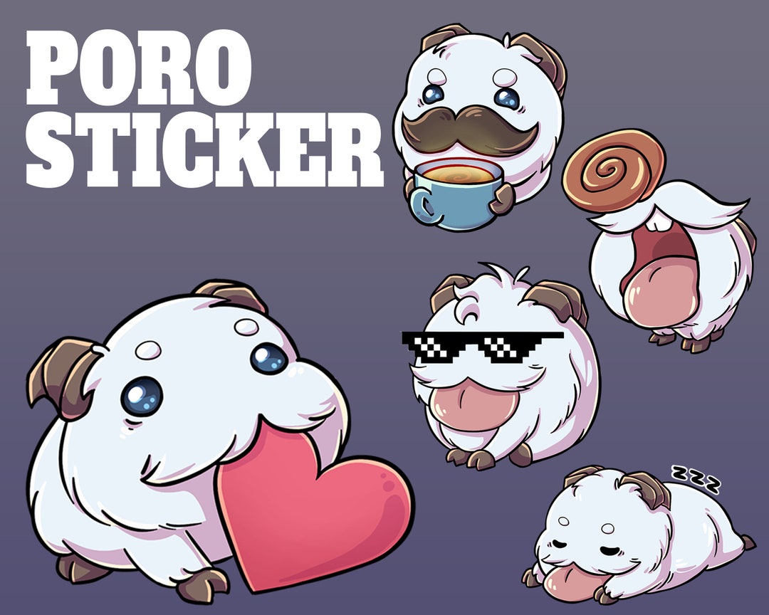 Cute Poro Sticker for Discord / Whatsapp / Twitch / League of Legends ...