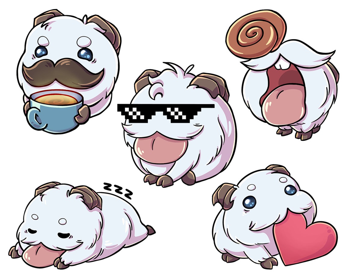 Cute Poro Sticker for Discord / Whatsapp / Twitch / League of Legends ...
