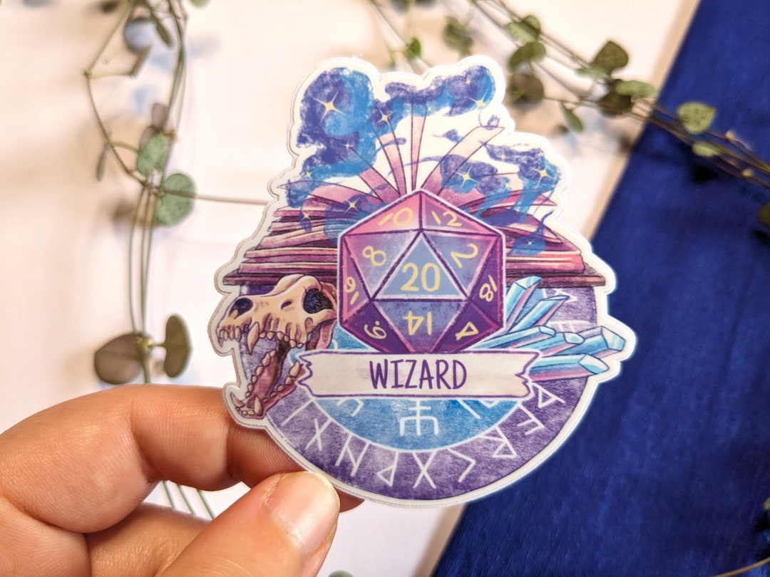 Magician Pen and Paper Sticker / D&D / PNP / DSA / D20 / Vinyl Sticker ...