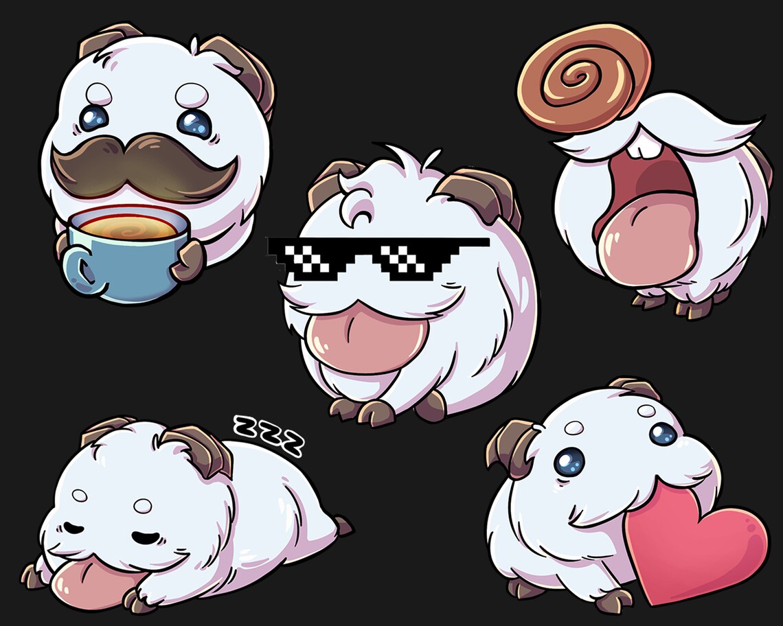Cute Poro Sticker for Discord / Whatsapp / Twitch / League of Legends ...