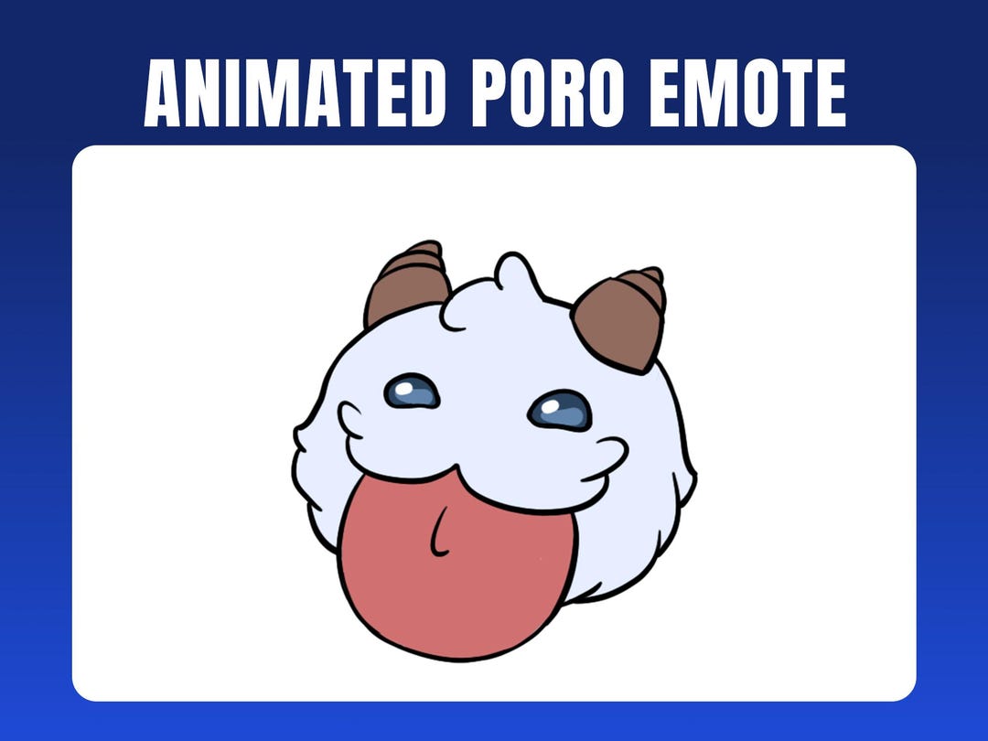 Animated Cute Poro Emote / League of Legends / Lol / Twitch / Discord ...