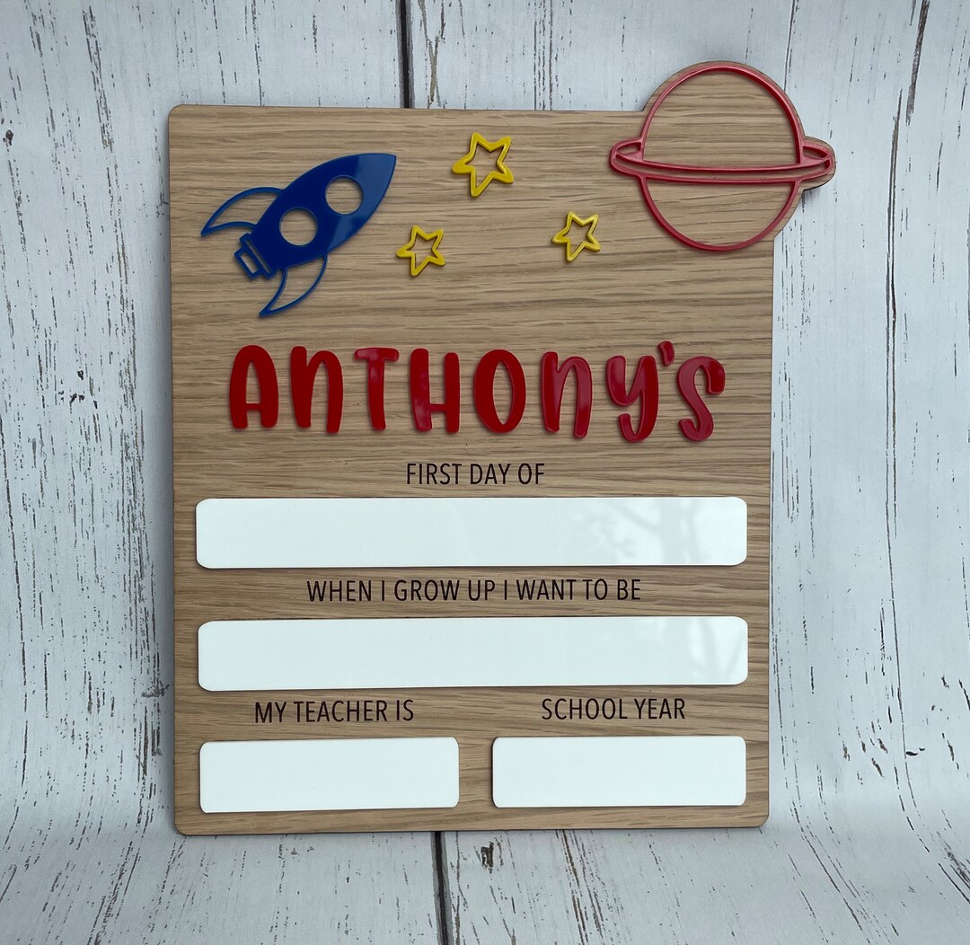 First Day of School Sign-space Theme - Etsy