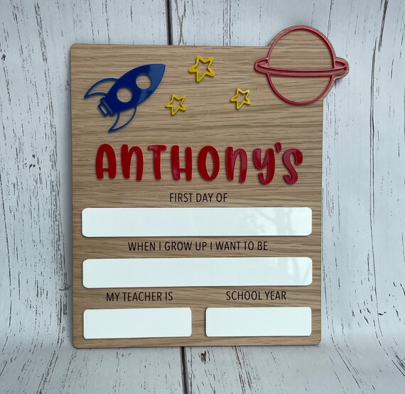 First Day of School Sign-space Theme - Etsy