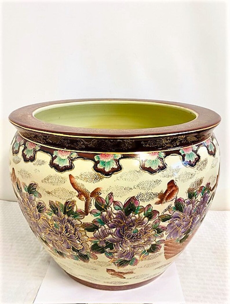 16"d Big Beige Color Ceramic Urn or Vat - Etsy