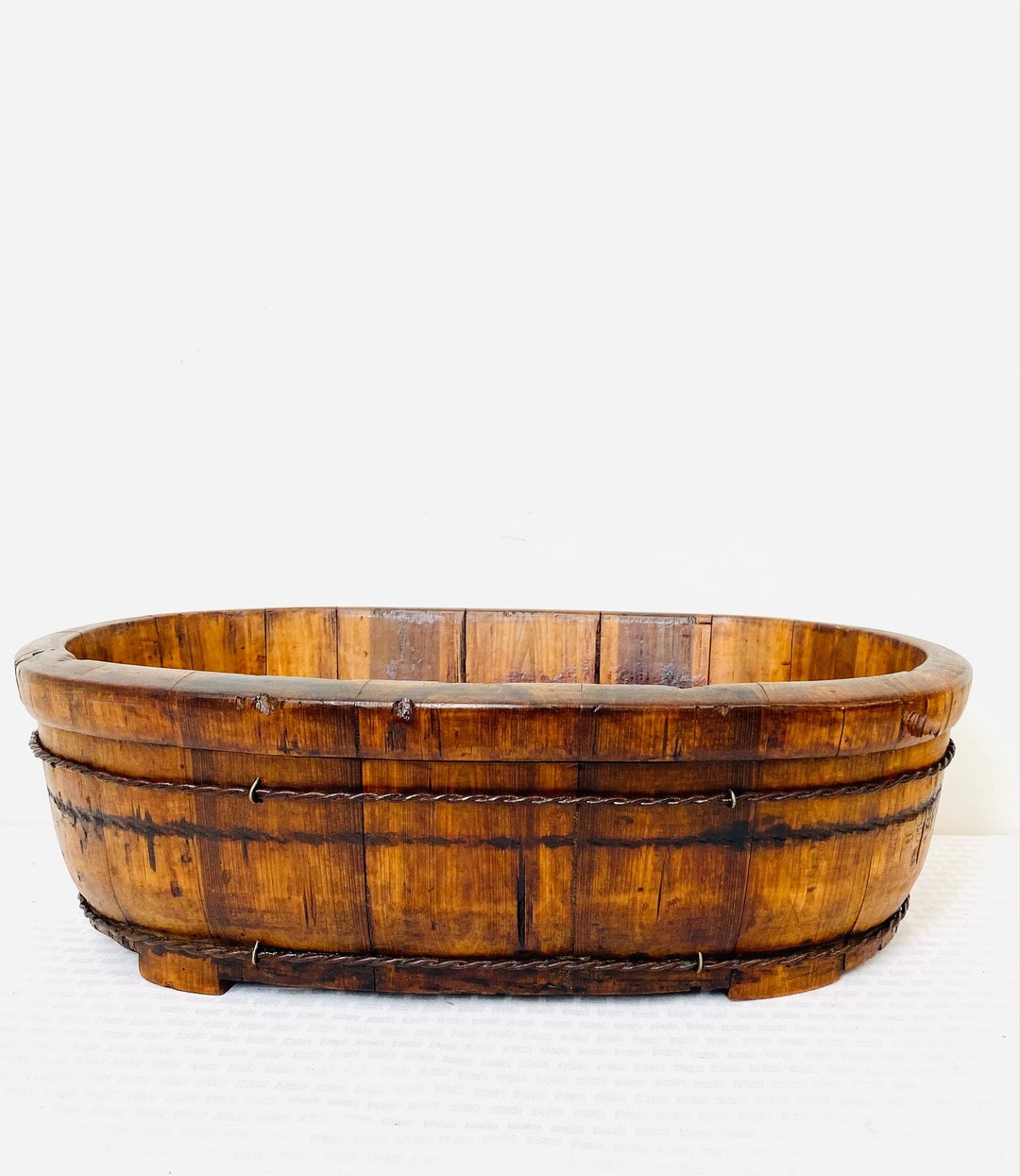 20l Real Antique of Oval-shape Wooden Basin or Vat - Etsy
