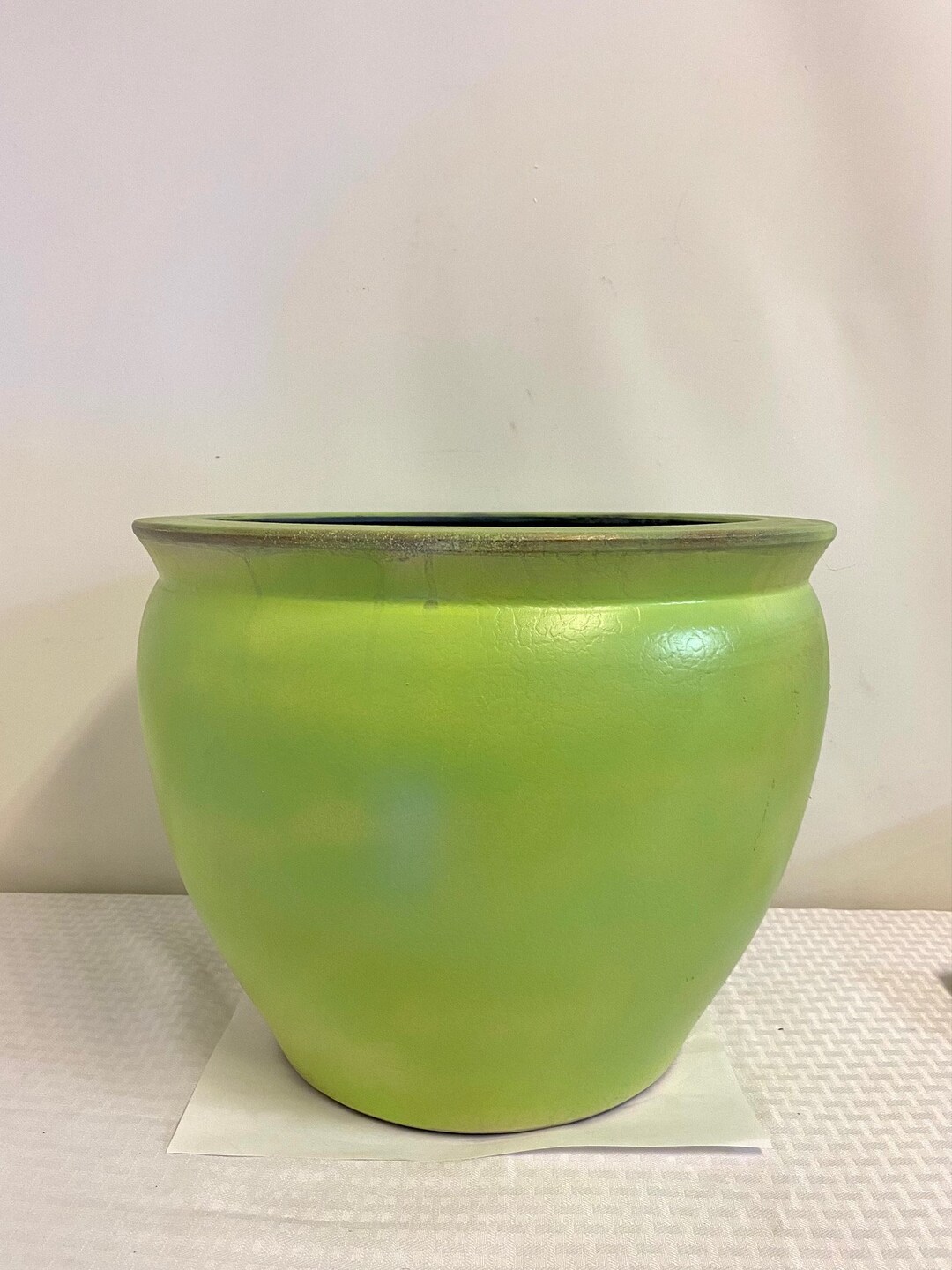 14"d Light Green Ceramic Urn or Vat - Etsy
