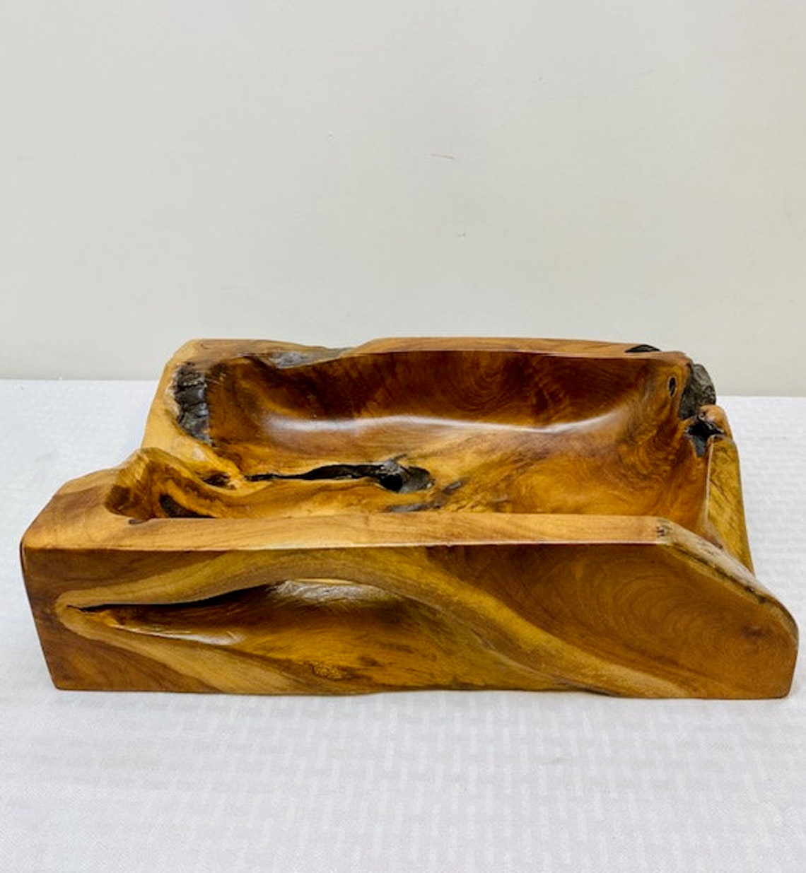 15"l Gorgeous Teak Wood Planter - Etsy