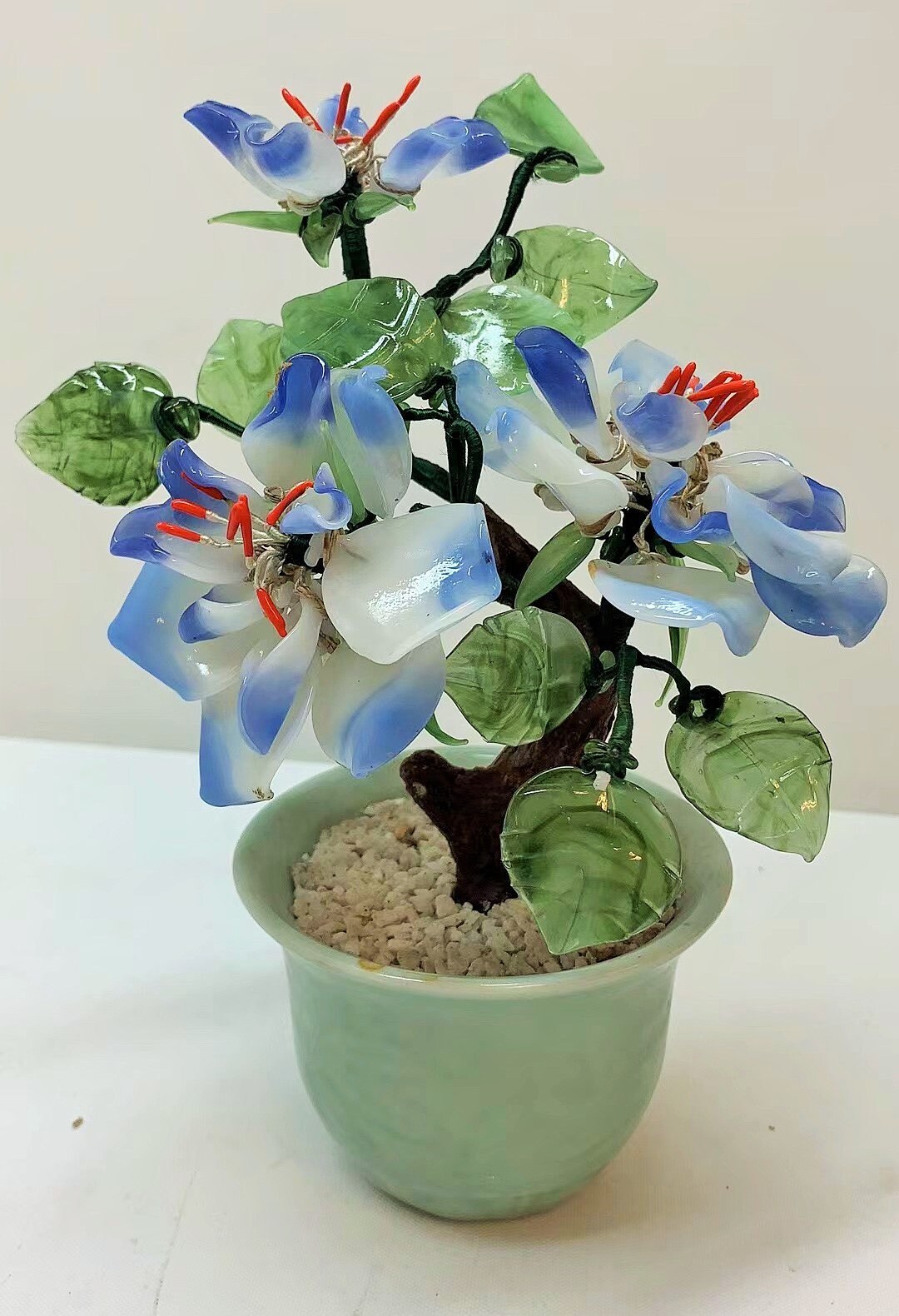 8"h Real Touch Pekingese Hand-made Glass Flower in Planter - Etsy