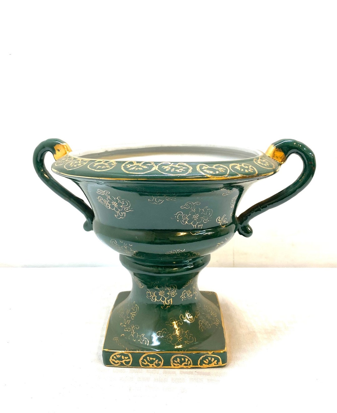 9"h Exquisite Gilded and Color-painted Porcelain Trophy, With Handles ...