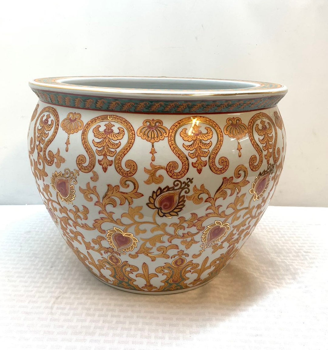 14"d Color-painted Ceramic Big Urn or Vat - Etsy