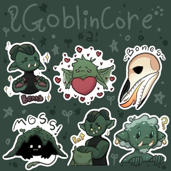 Goblincore Sticker Pack Set of 6 Vol. 2 - Etsy