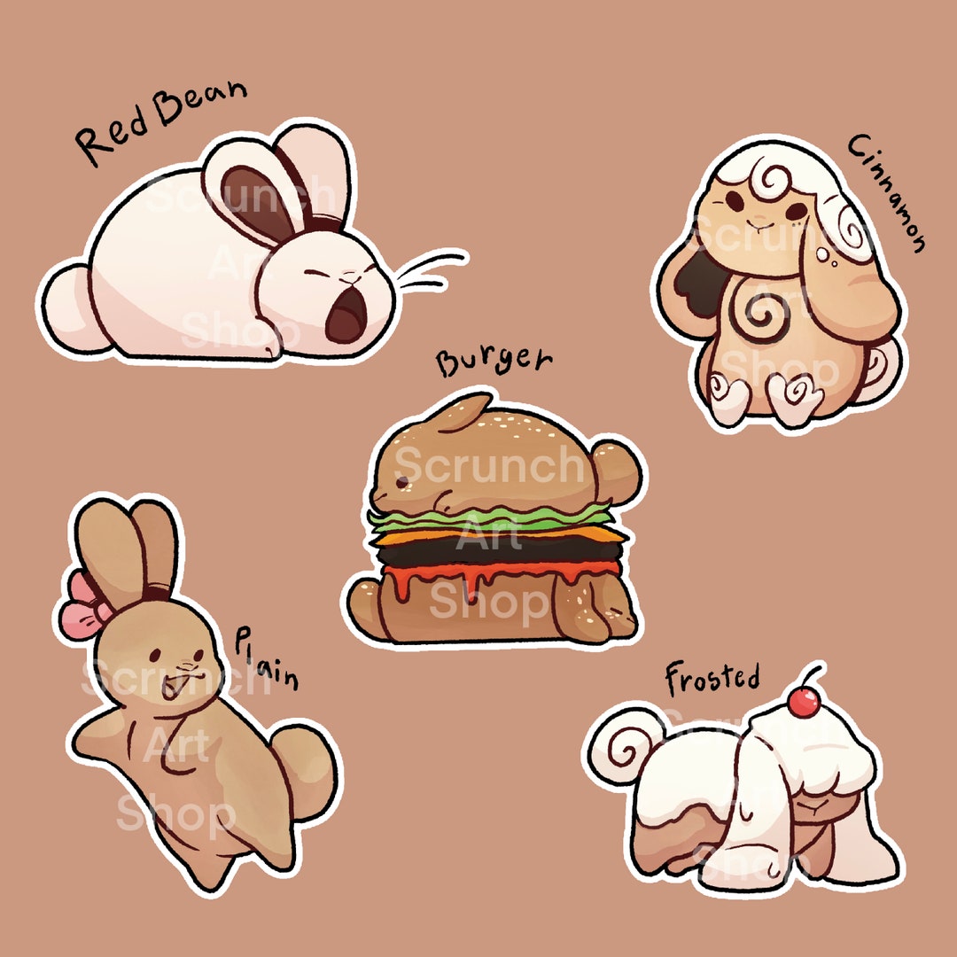 Baked Buns Sticker Pack Set of 5 - Etsy