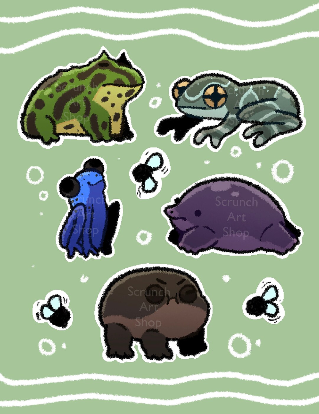 Frogs Sticker Pack - Etsy