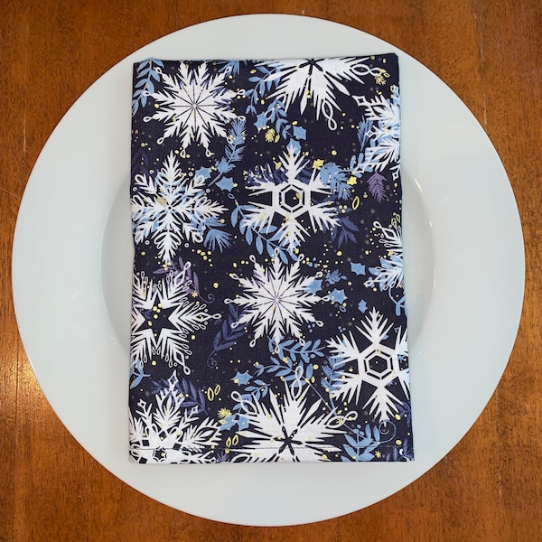 Snowflake Napkins - Etsy