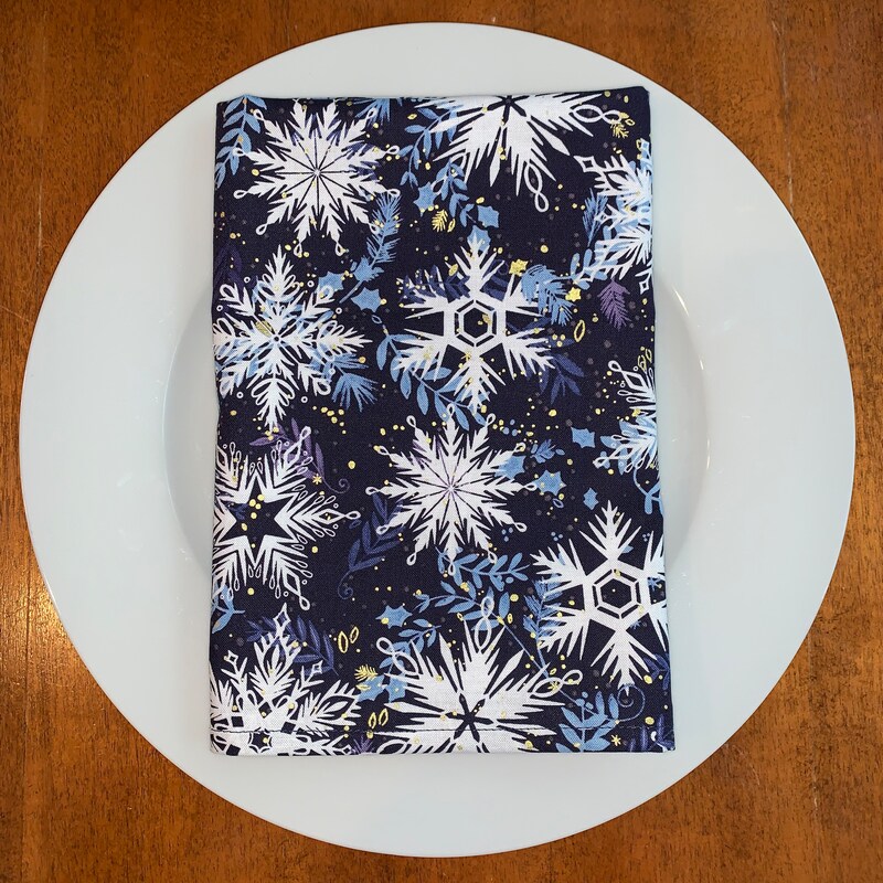Snowflake Napkins - Etsy