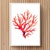 Watercolor Coral Wall Art, Red Coral Wall Prints, Modern Ocean Wall ...