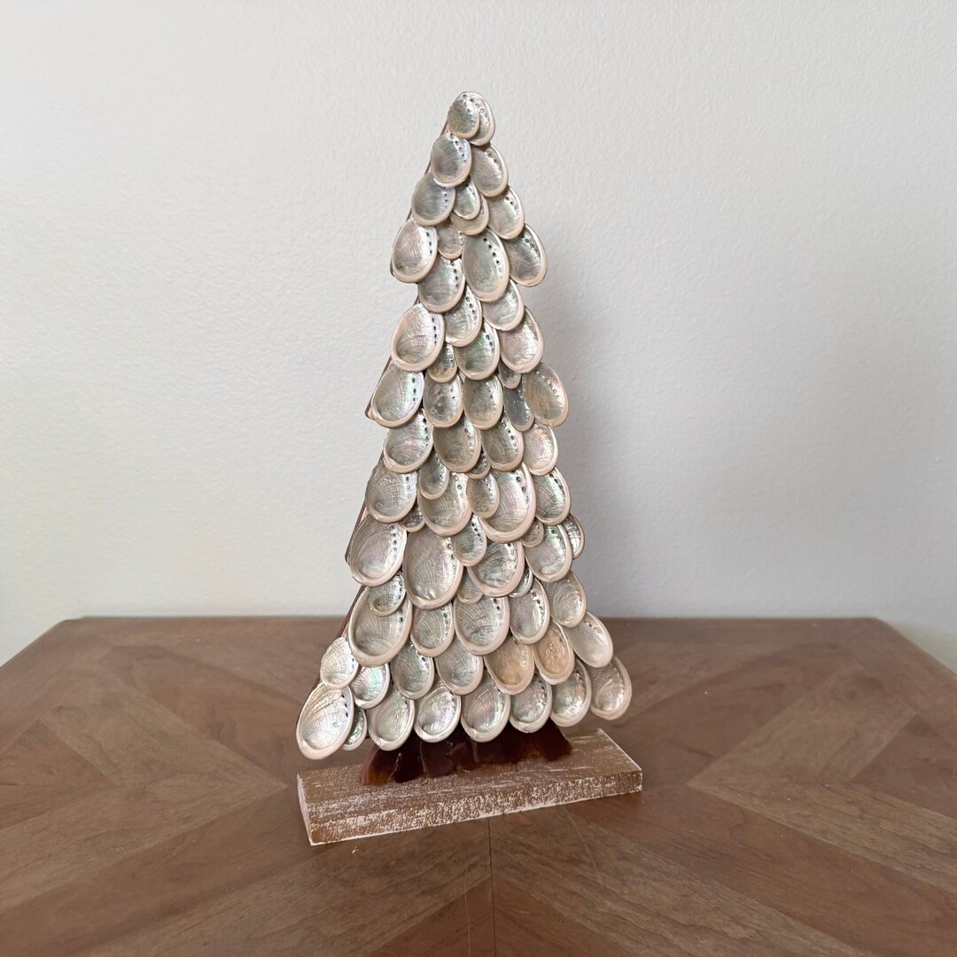 Abalone Shell Tree, Shell Christmas Tree, Beachy Seashell Tree Holiday ...