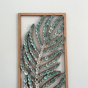 Palm Leaf Wall Decor, Shell Palm Art, Limpet Shell Decor, Palm Decor ...