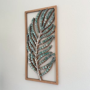Palm Leaf Wall Decor, Shell Palm Art, Limpet Shell Decor, Palm Decor ...