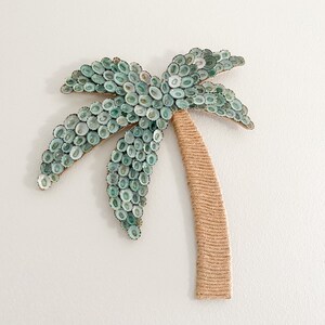 Palm Tree Shell Wall Decor, Palm Tree Decor, Limpet Shell Wall Art ...