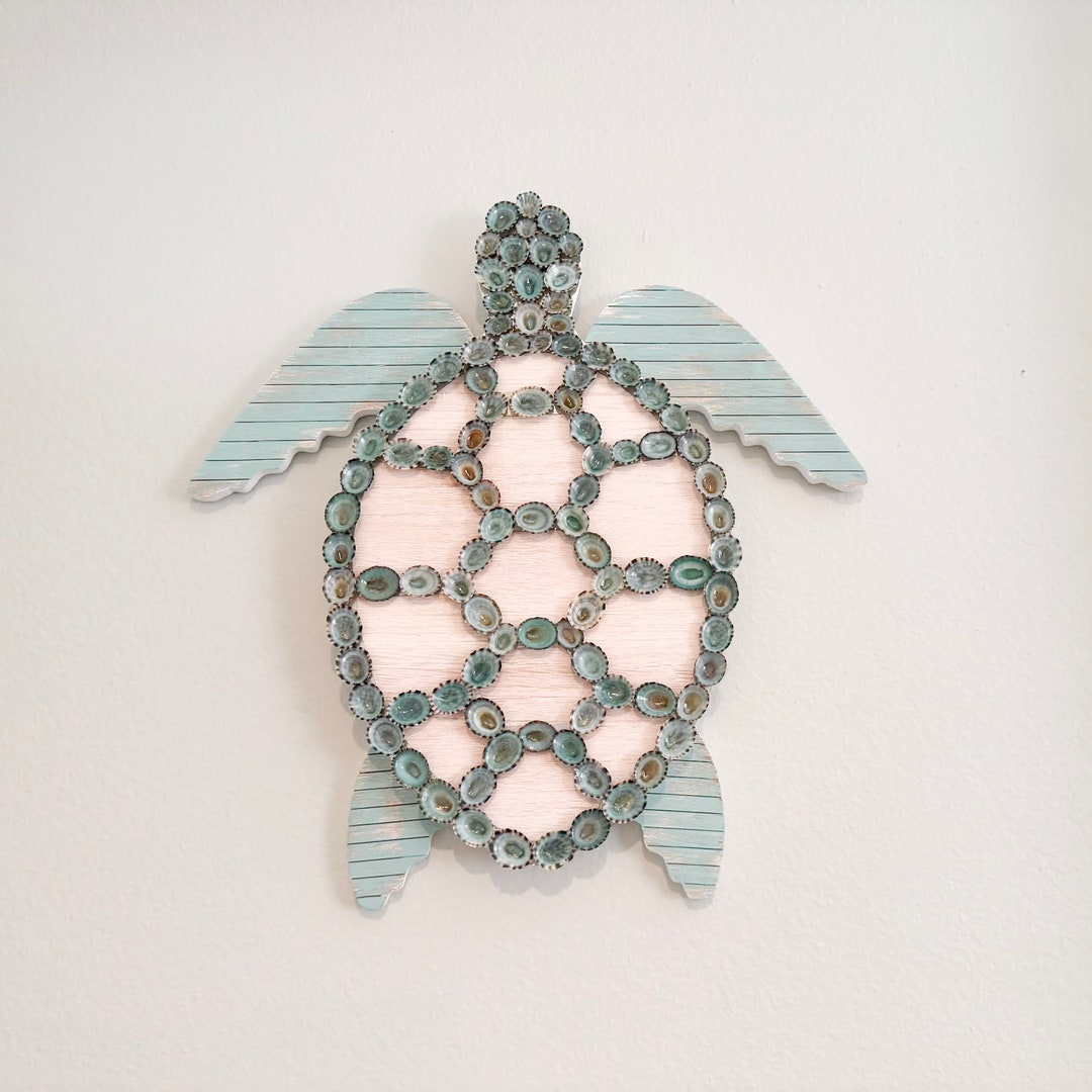 Limpet Shell Sea Turtle Wall Decor, Ocean Wall Art, Gift for Beach ...