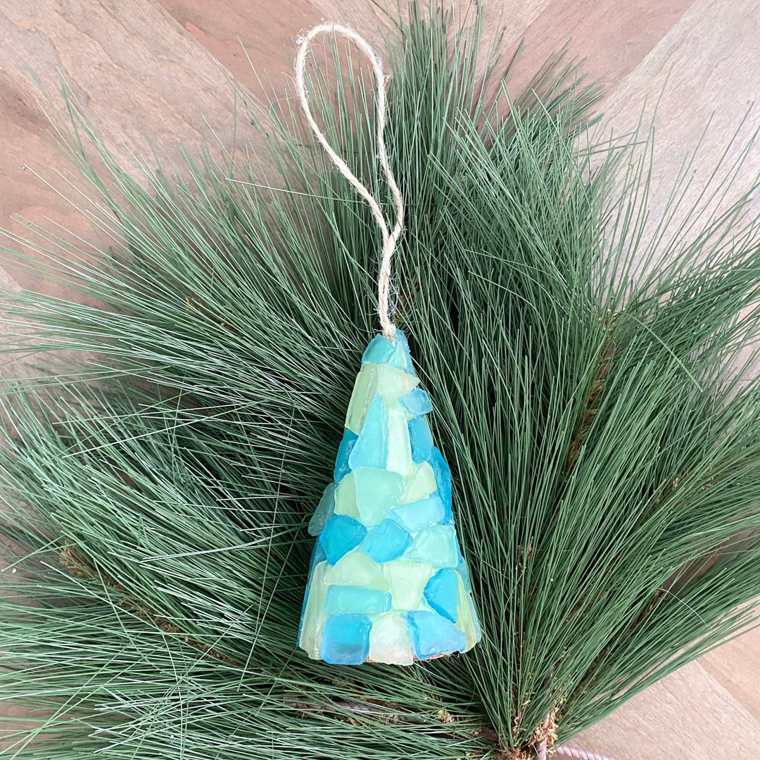 Sea Glass Christmas Tree Ornament Sea Glass Tree Coastal Tree Ornament Coastal Christmas