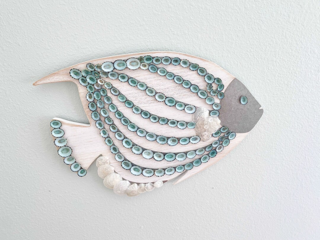 Limpet Shell Decor, Tropical Fish Shell Wall Art, Fish Wall Decor ...