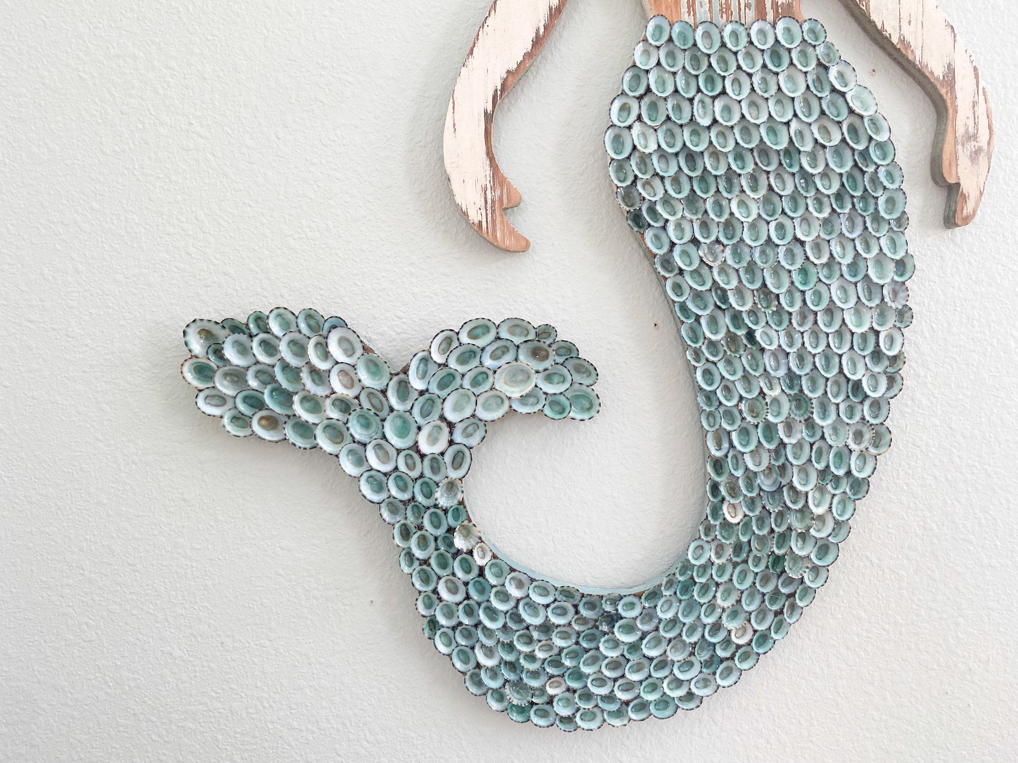Mermaid Decor, Limpet Shell Mermaid, Mermaid Wall Art, Seashell Decor ...