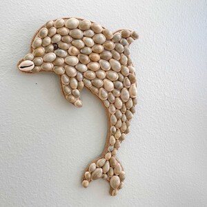 Dolphin Wall Decor, Dolphin Decor, Shell Wall Art, Beach House Decor ...