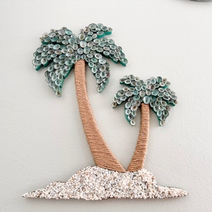 Palm Tree Wall Decor, Shell Palm Tree, Palm Tree Decor, Limpet Shell ...