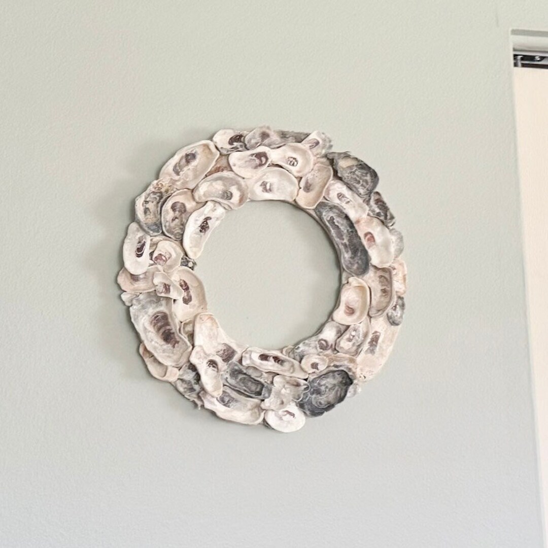 Oyster Shell Wreath, Shell Wreath, Coastal Wreath, Beach House Wreath ...
