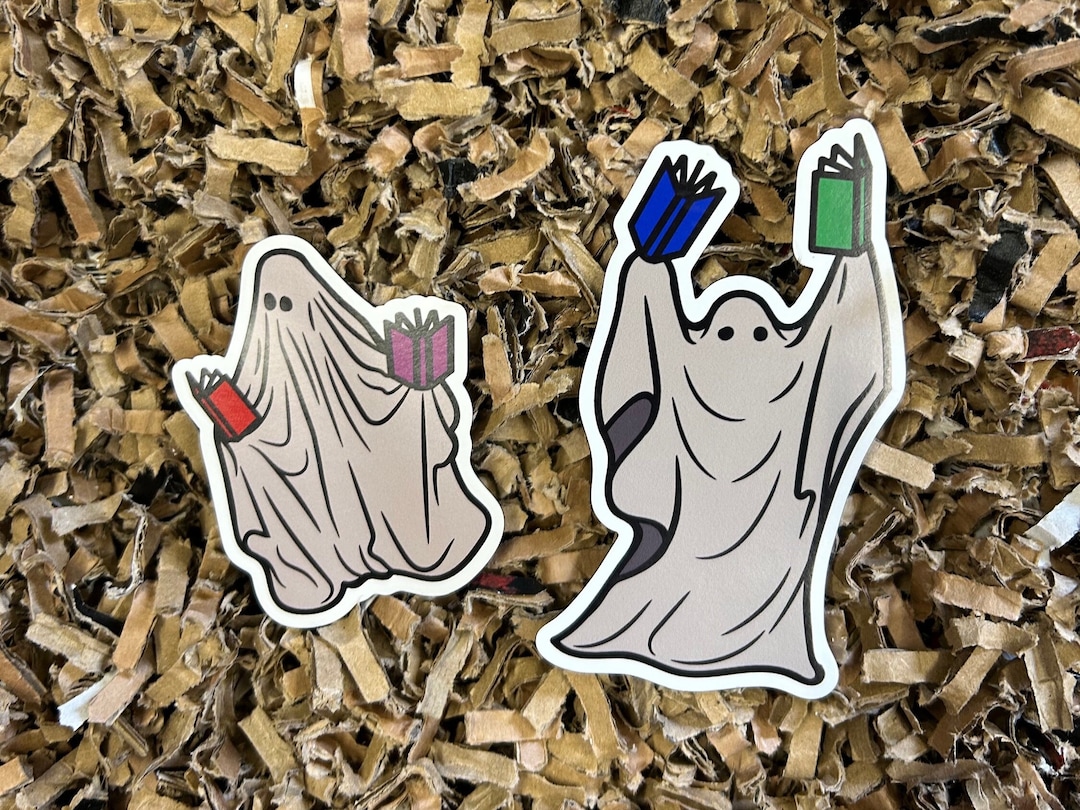 LIBRARY GHOSTS - 2-pack Horror Ghost Fridge Magnet Cute Bookish ...