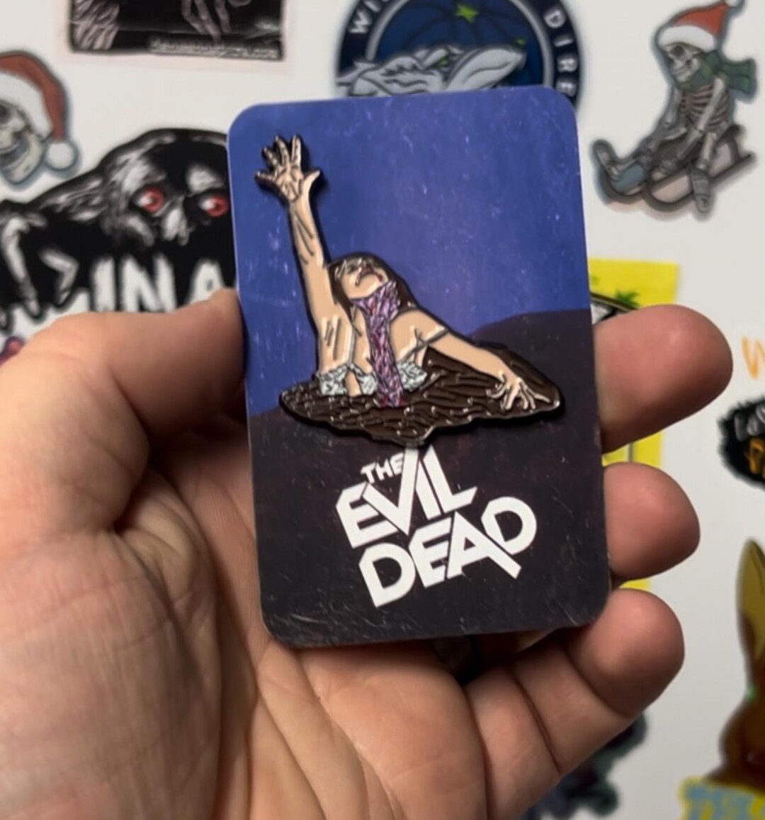 THE EVIL DEAD *oversized Pin* - Quirky Sam Raimi Movie Poster Spooky ...