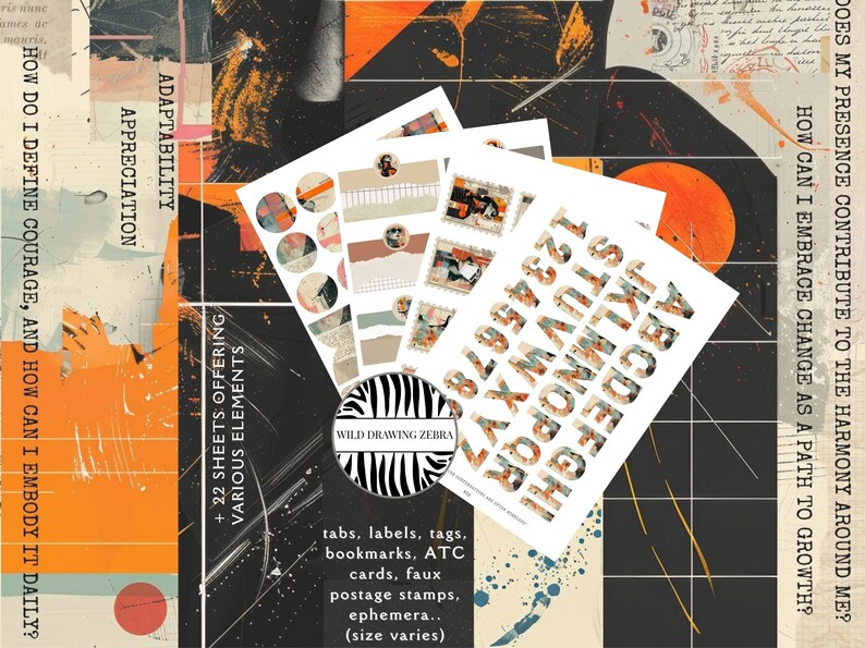 Mindful Journaling & Scrapbooking Digital Kit: Self-discovery Collage ...