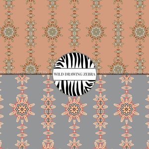 Decorative Printable Digital Paper Pack - With Abstract Floral ...