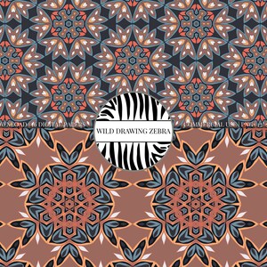 Geometric Arabesque Printable Paper Pack - With Ornamental ...