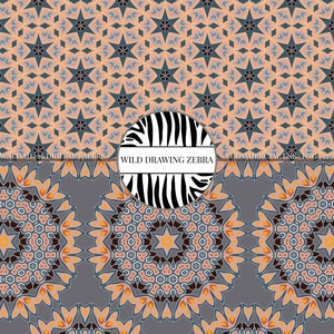 Geometric Arabesque Printable Paper Pack - With Ornamental ...