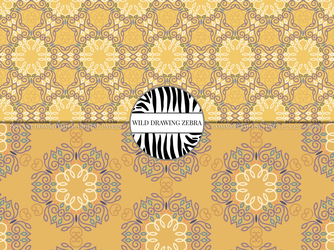 Oriental Digital Paper Pack - With Modern Vintage Scrapbook Paper ...