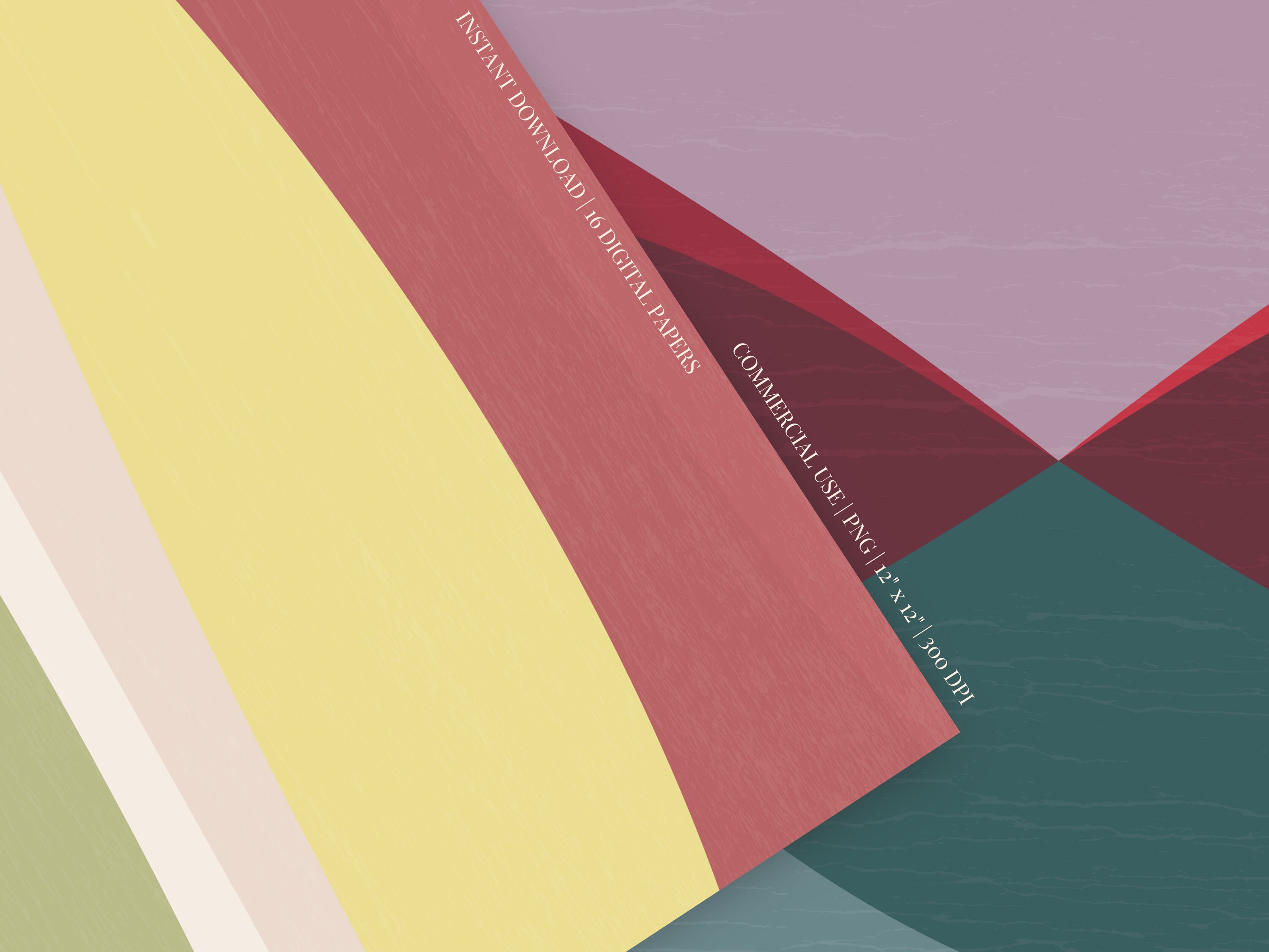 Colorful Modern Digital Paper Set, With Abstract Mid Century Modern ...