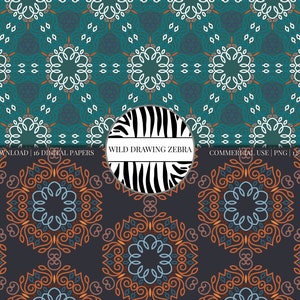 Oriental Digital Paper Pack - With Modern Vintage Scrapbook Paper ...