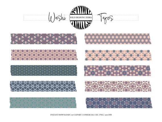 Washi Clipart Digital Washi Tape Stickers for Goodnotes - Etsy