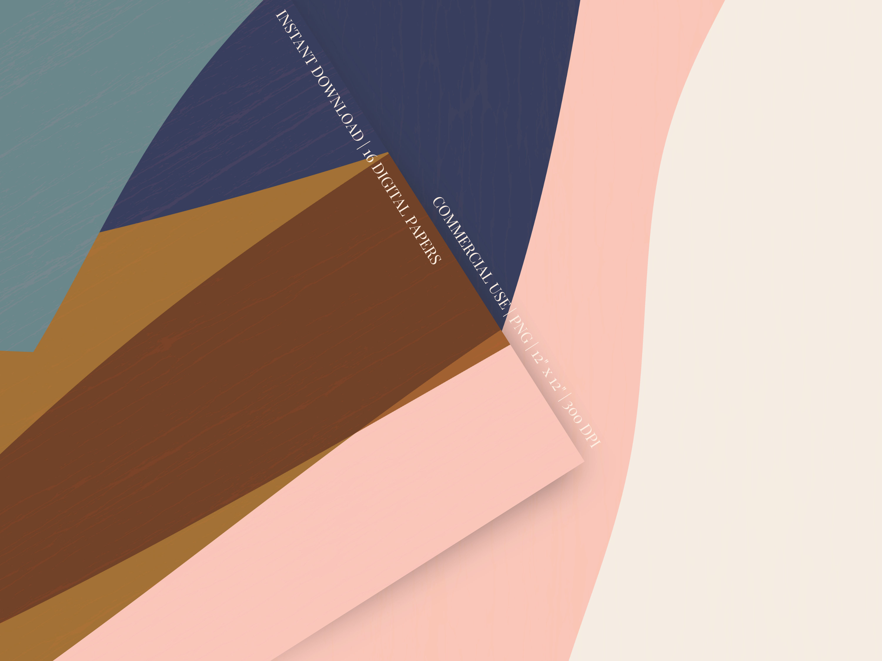 Colorful Modern Digital Paper Set, With Abstract Mid Century Modern ...