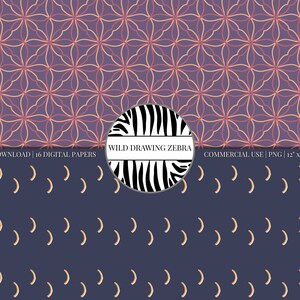 Abstract Printable Digital Papers - With Geometric Doodles Scrapbooking ...