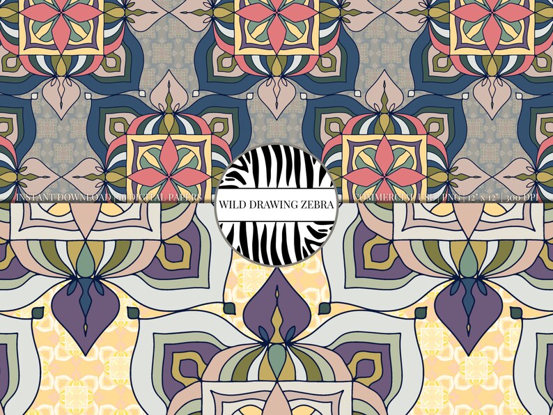 Talavera Inspired Printable Paper Pack - With Decorative Vintage ...