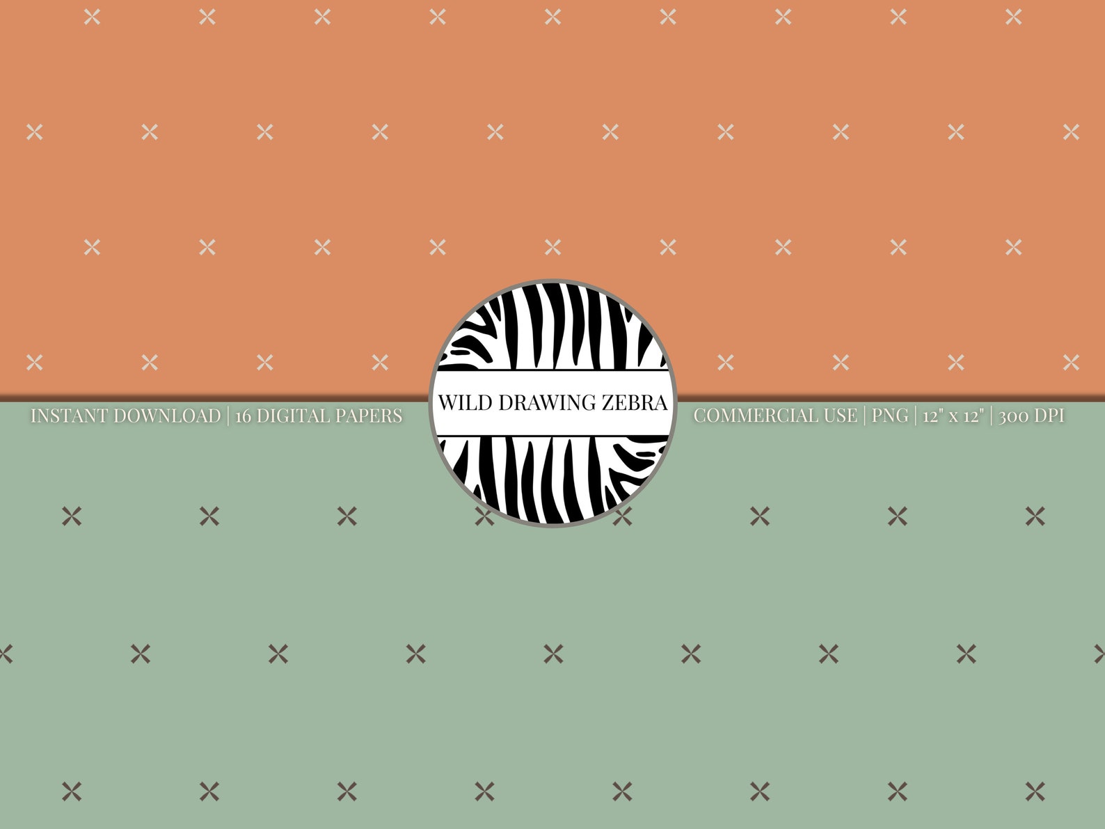 Modern Ethnic Printable Digital Paper Pack - With Abstract Floral ...